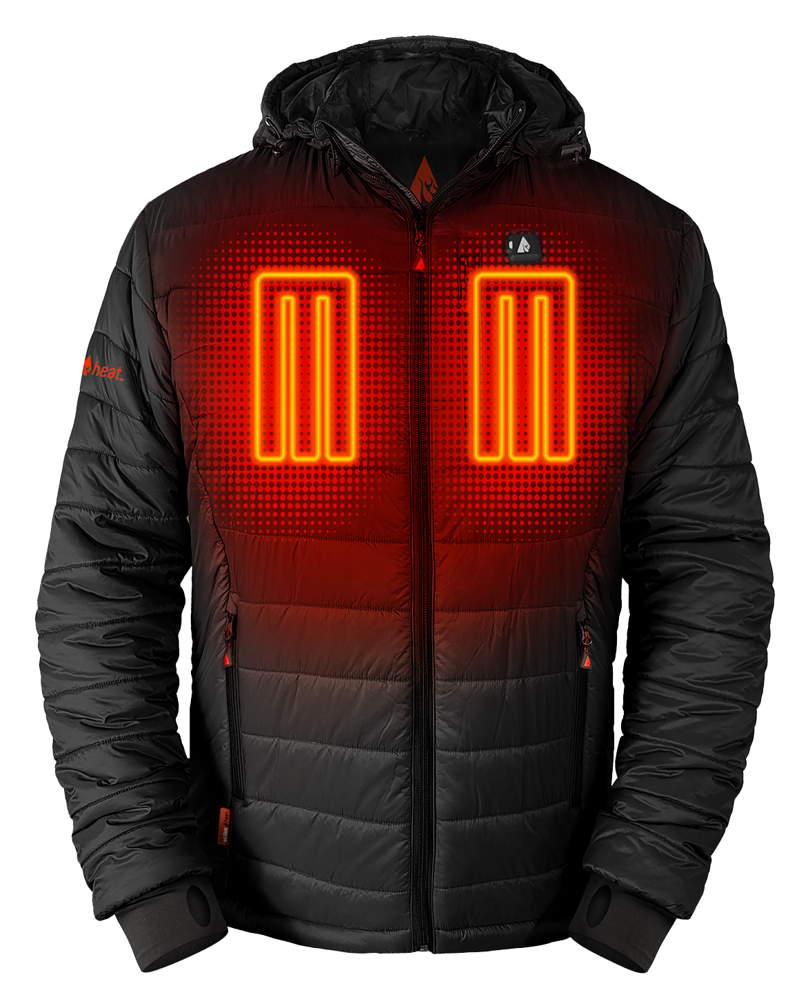 ActionHeat 5V Battery Heated Insulated Puffer Jacket with Hood for Men ...